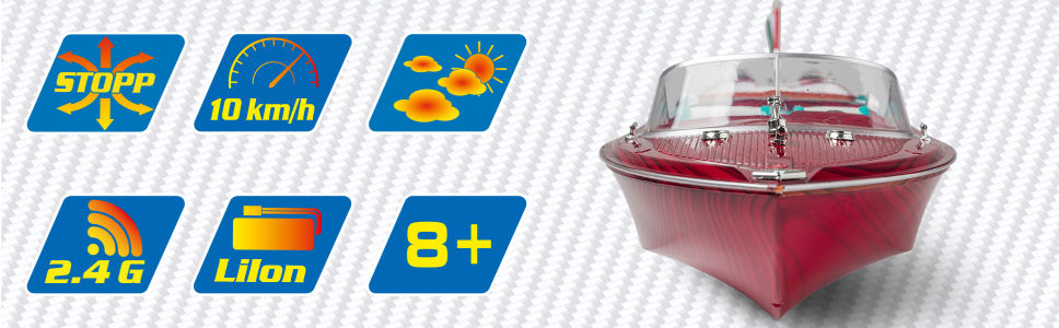 Carson RC Boot Bella Luisa mit 2S Antrieb 2,4GHz RTR