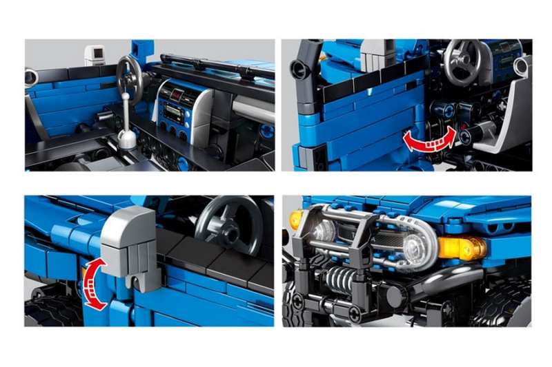 Sembo Klemmbausteine Geländewagen blau Pullback - 999 Teile